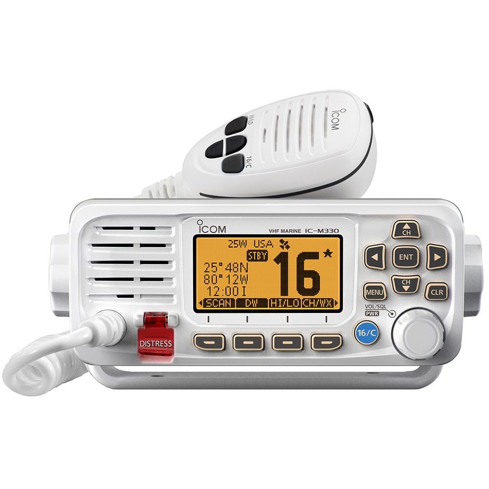 W2B - VHF Fixed Mount - VHF Fixed Mount - VHF, Basic, Compact, w/GPS, White