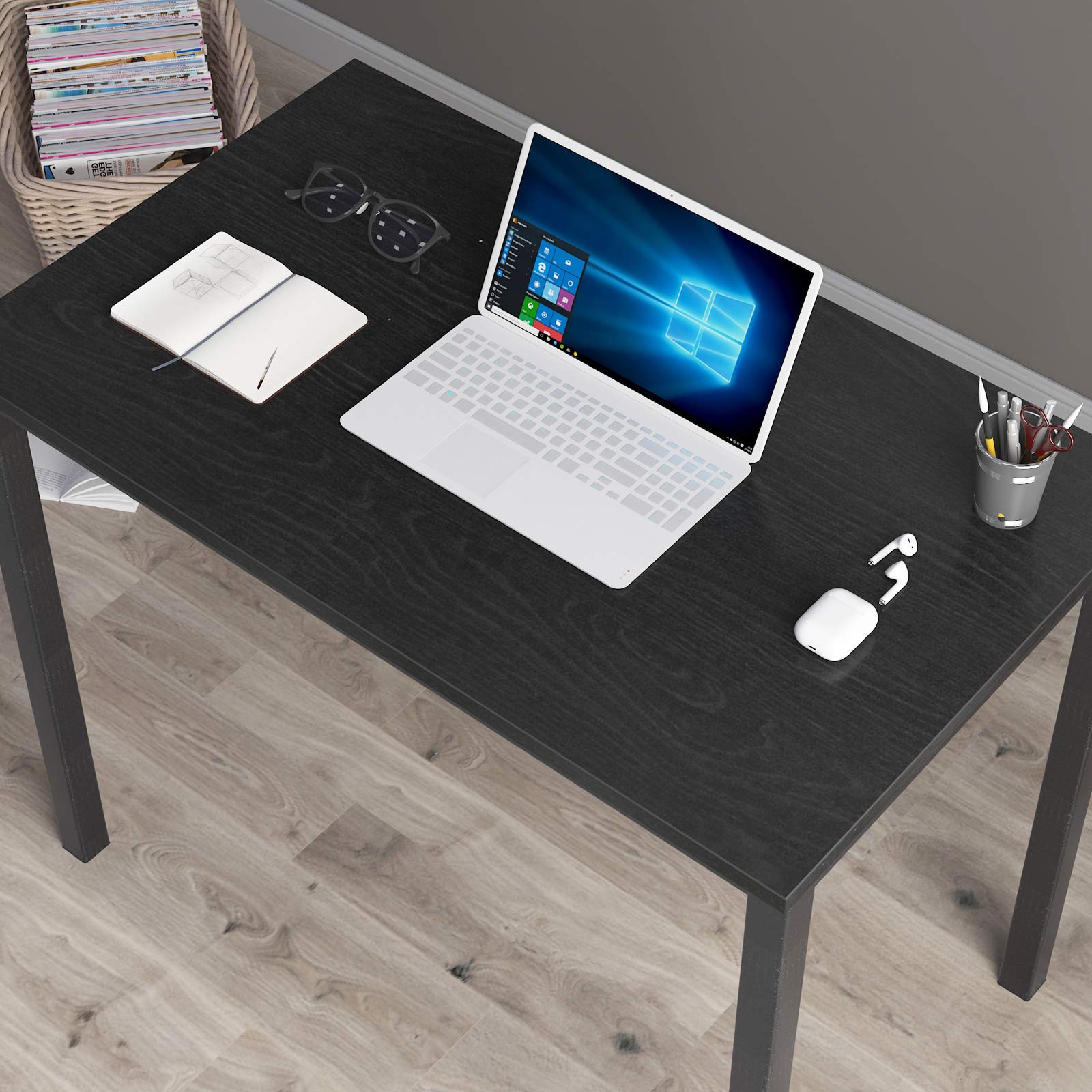 SogesPower 63 inches Computer Desk Study Table PC Laptop Office Desk Workstation for Home Office, Black
