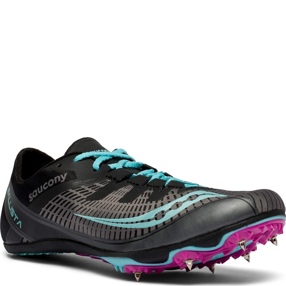Saucony Women's Ballista 2 Track Shoe, grey/blue, 5 Medium Women