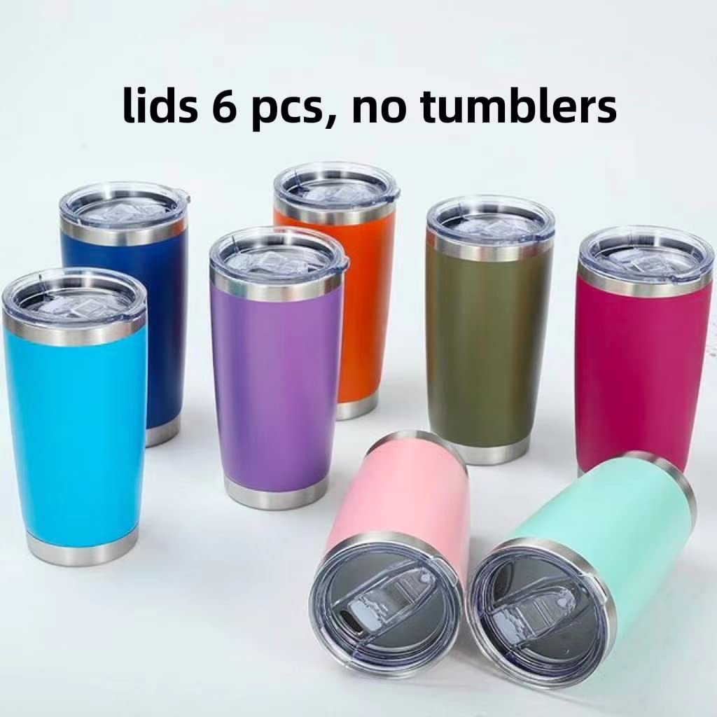 Splash Resistant Tumbler Lids 20 oz 2 Pack,Tumbler Lids Spillproof 20 oz For Ye-ti Rambler, Old Style RTIC, Ozark Trails and more Cooler Cup (Transparent Slide, 20 OZ 2 Pack)