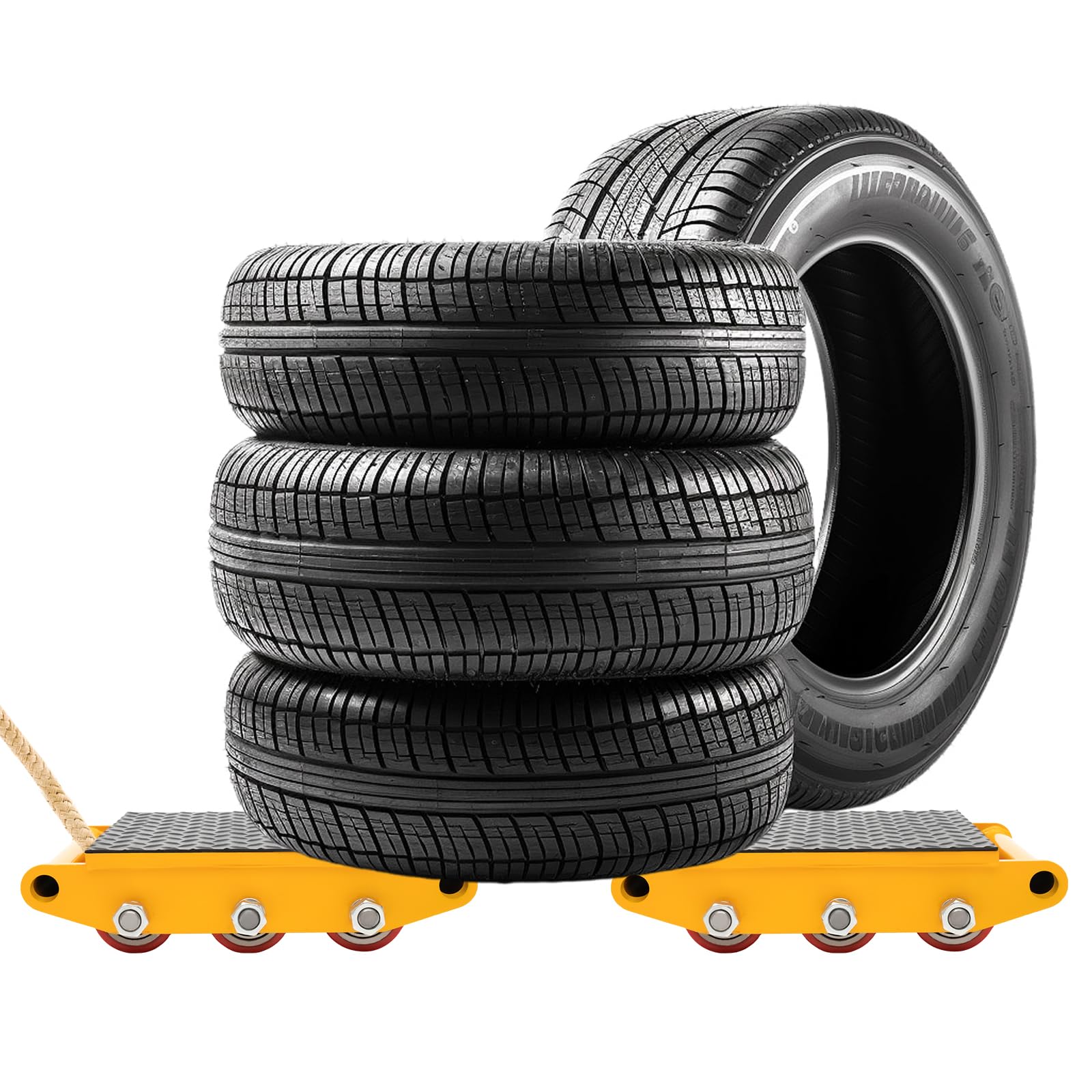 Shipping Trolley 360°Swivel Heavy Duty Machinery Mover Dolly Skate Roll Cart 15T Build to Last Excellent Loading Bearing Capacity High Stability Flexible Quiet Movement Homes Logistics Decoration