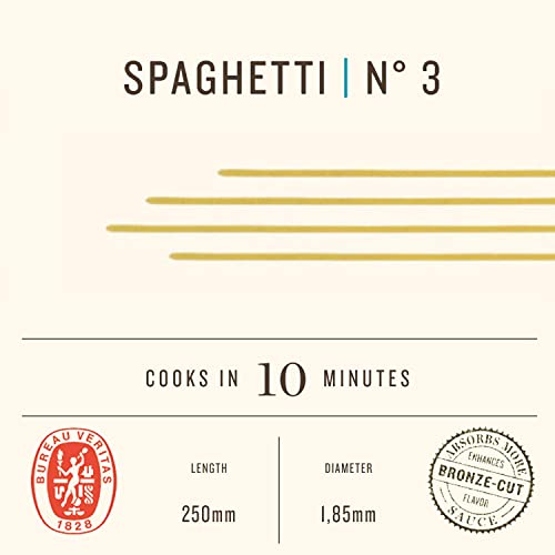 Rummo Italian Pasta GF Spaghetti No.3, Always Al Dente, Certified Gluten-Free (5 Pack, 12 Ounce Each)