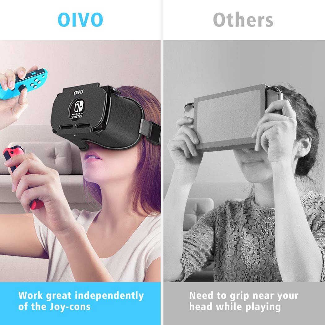 VR Headset Compatible with Nintendo Switch & Nintendo Switch OLED Model, OIVO 3D VR (Virtual Reality) Glasses, Switch VR Labo Goggles Headset for Nintendo Switch