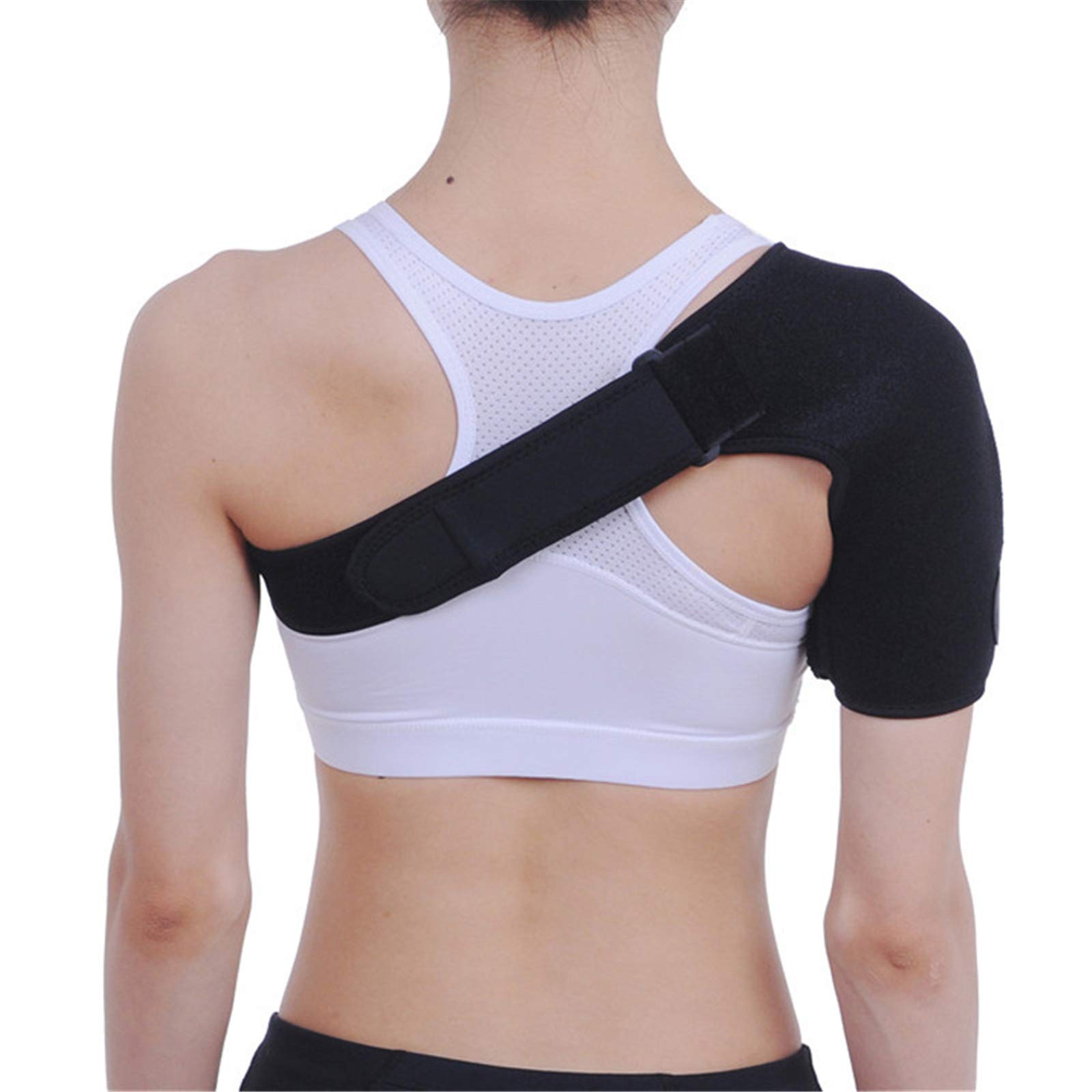 YUIJ Universal Shoulder Brace Support,Dislocated Shoulder Support and Stability Breathable Prevent Injuries Dislocated AC Joint Frozen Pain