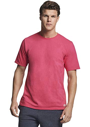 Russell Athletic Men's Cotton Performance Short Sleeve T-Shirt (Retired Colors), Watermelon Pink, L