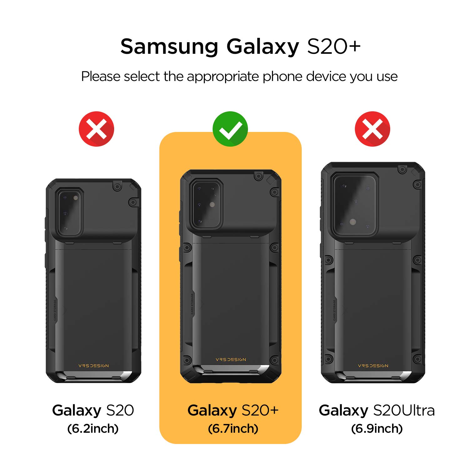 VRS DESIGN Damda Glide Pro Phone Case for Samsung Galaxy S20 Plus, with [4 Cards, Semi Auto] Premium Sturdy Credit Card Slot Wallet for Samsung Galaxy S20 Plus 5G Case 6.7"(2020) Black