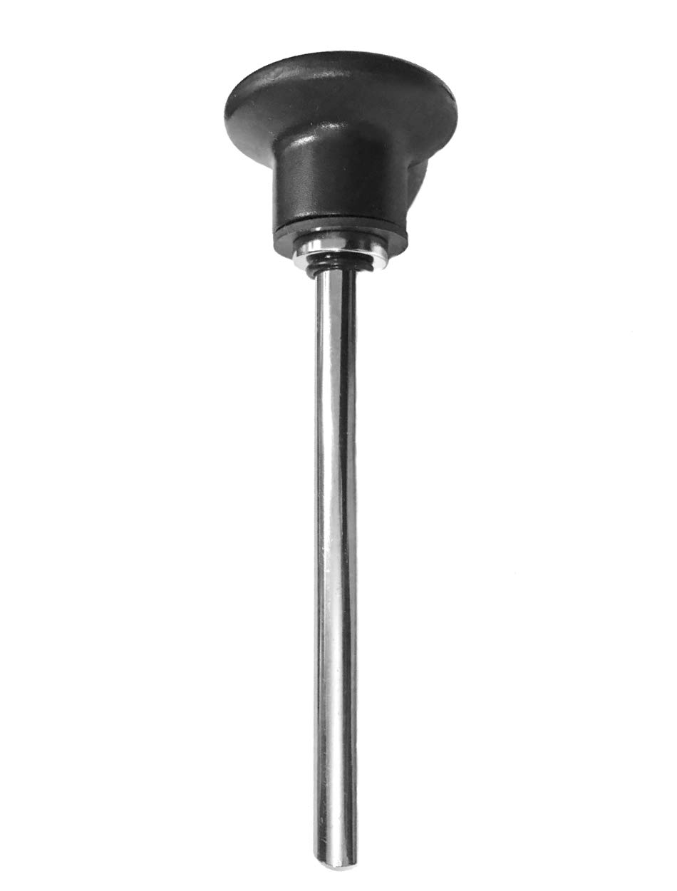 SBDs MAGNETIC Pin, Tensile 2-1/4" to 2-1/2" Grip Length (3/8" Dia Steel Shaft) Universal Weight Stack Heavy Duty SELECTOR KEY - Deluxe Jumbo 1-3/4" Dia BLACK Round Knob - DETENT Hitch PINS