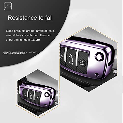 shunyang Compatible with Key Fob Case Cover for A1 A3 A4 A5 A6 Q2 Q3 Q7 TT S3 R8