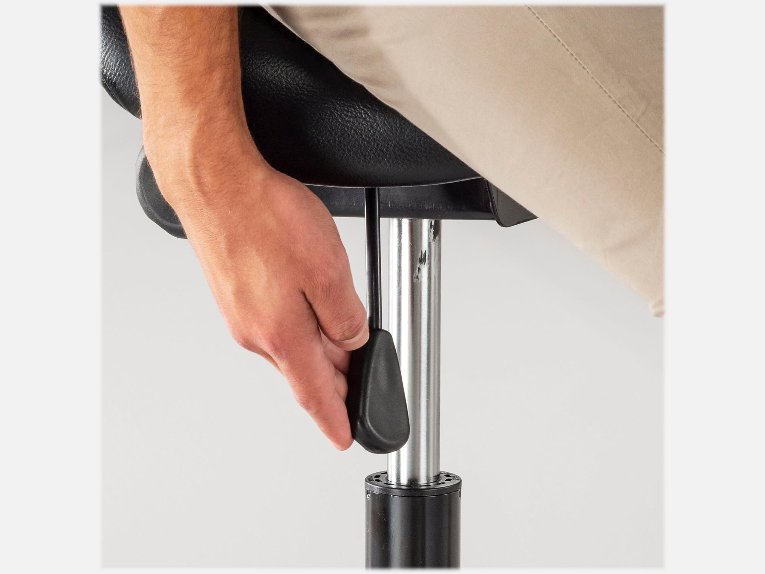 Safco Products 3006BV Twixt Saddle Seat Stool, Adjustable Extended Height, Unique Ergonomic Design