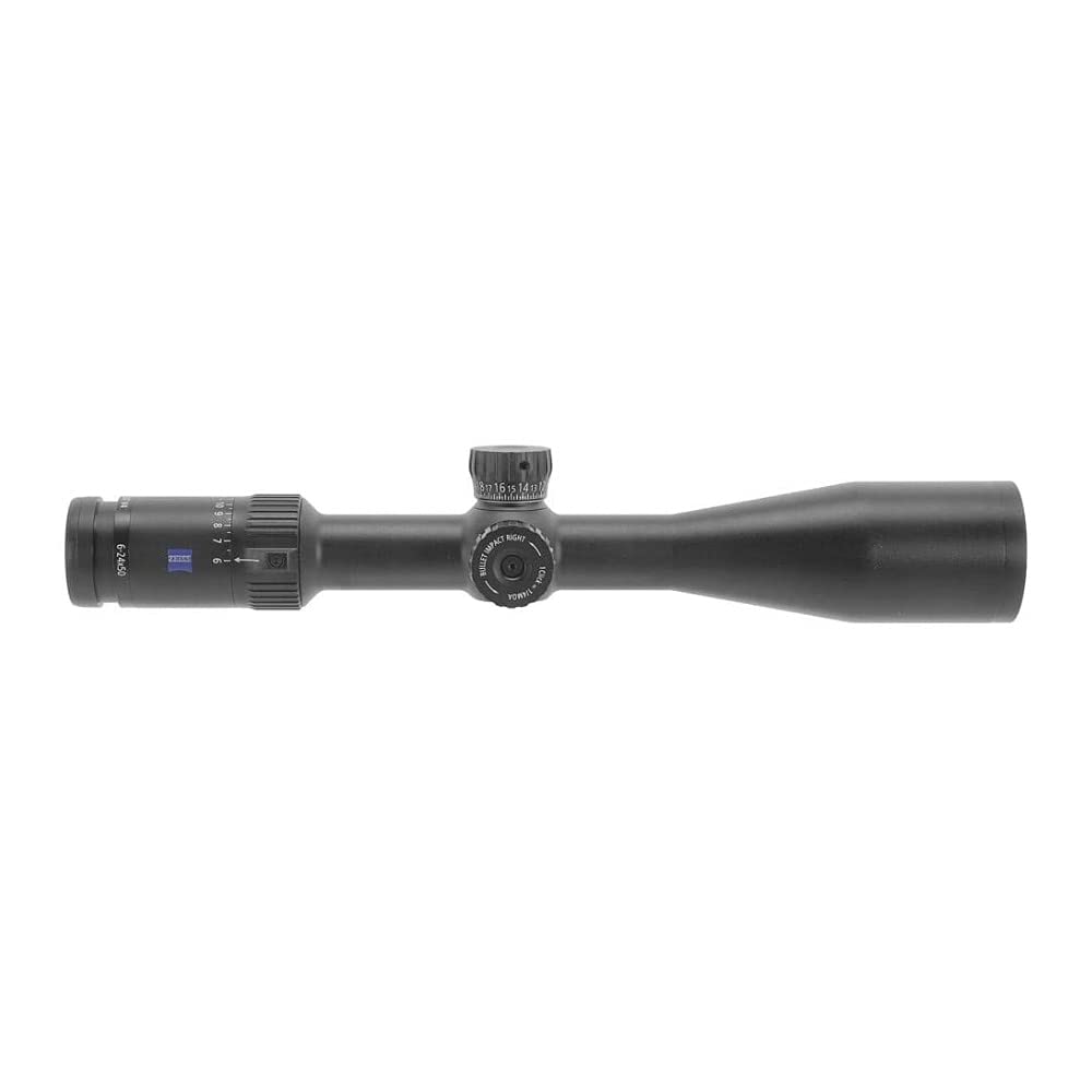 ZEISS Conquest V4 6-24x50 Riflescope with 89 ZMOAi-20 Illuminated Reticle with External Locking Windage and External Elevation Turret with Ballistic Stop - .25 MOA, Black
