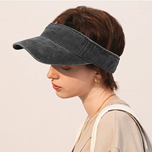 Unisex Sun Visor Quick Dry Sweatband Sports Hat for Climping Hiking Jogging Golf Fishing Workout Exercise Equipment 2 Pack(Black,White