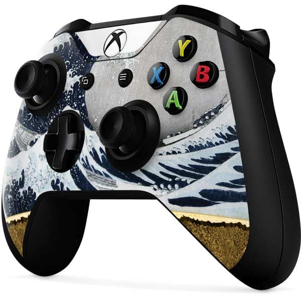 Skinit Decal Gaming Skin Compatible with Xbox One X Controller - Officially Licensed Bridgeman Art The Great Wave Off Kanagawa Design