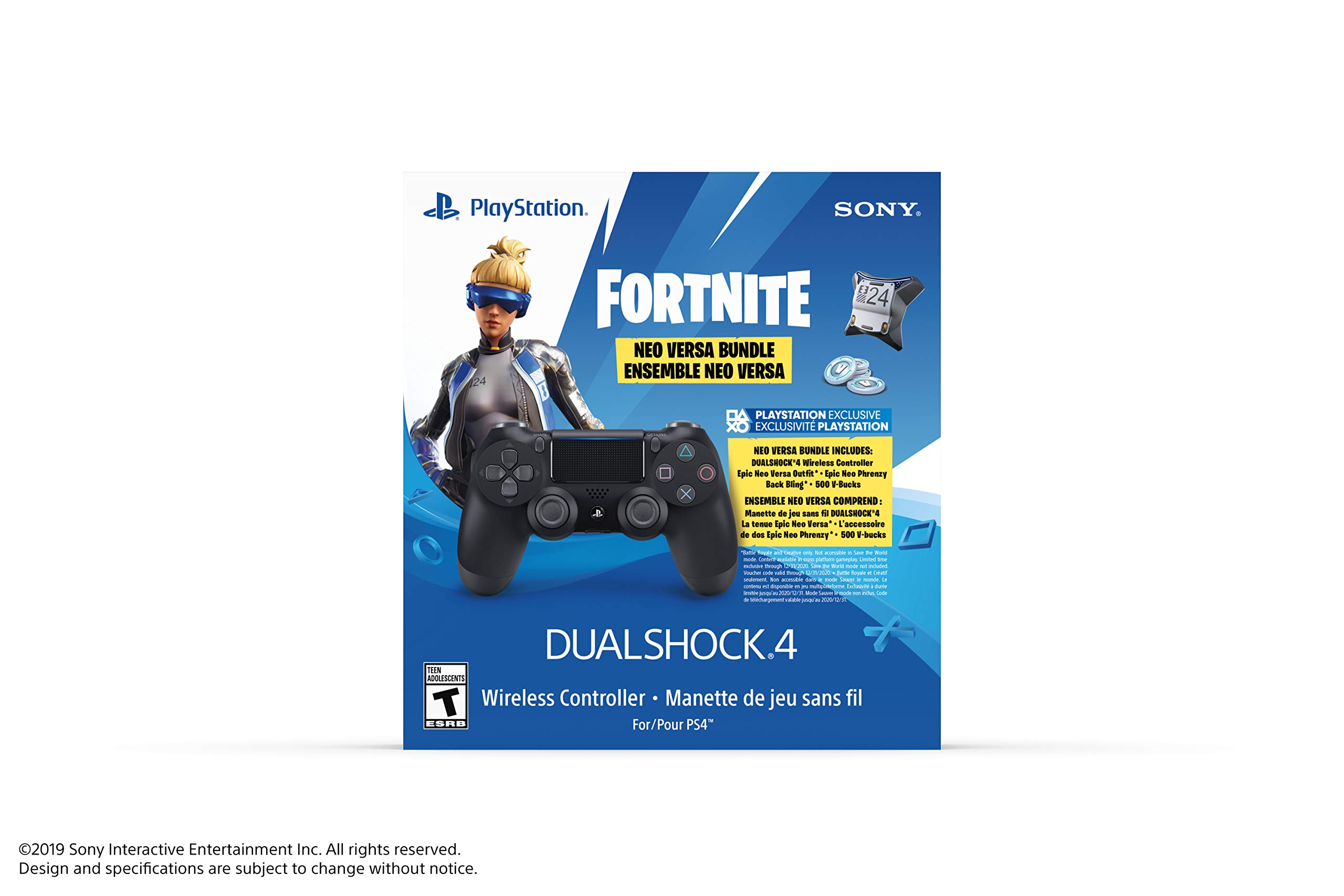 Sony Dualshock 4 Wireless Controller for PlayStation 4 - Fortnite Jet Black - PlayStation 4
