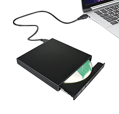 VSVABEFV External USB Blu Ray Drive, Ultra-Slim BD/CD/DVD-ROM CD/DVD-RW Blu Ray Burner Player Rewriter for Laptop/MacBook/Desktop, Portable Blu-Ray Drive Compatible with Windows XP/7/8/10/X MacOS