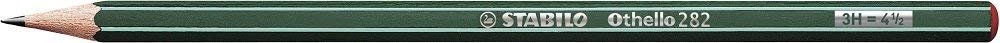 STABILO Othello 282/3H Pencil 3H Green with Stripes (Pack of 12)