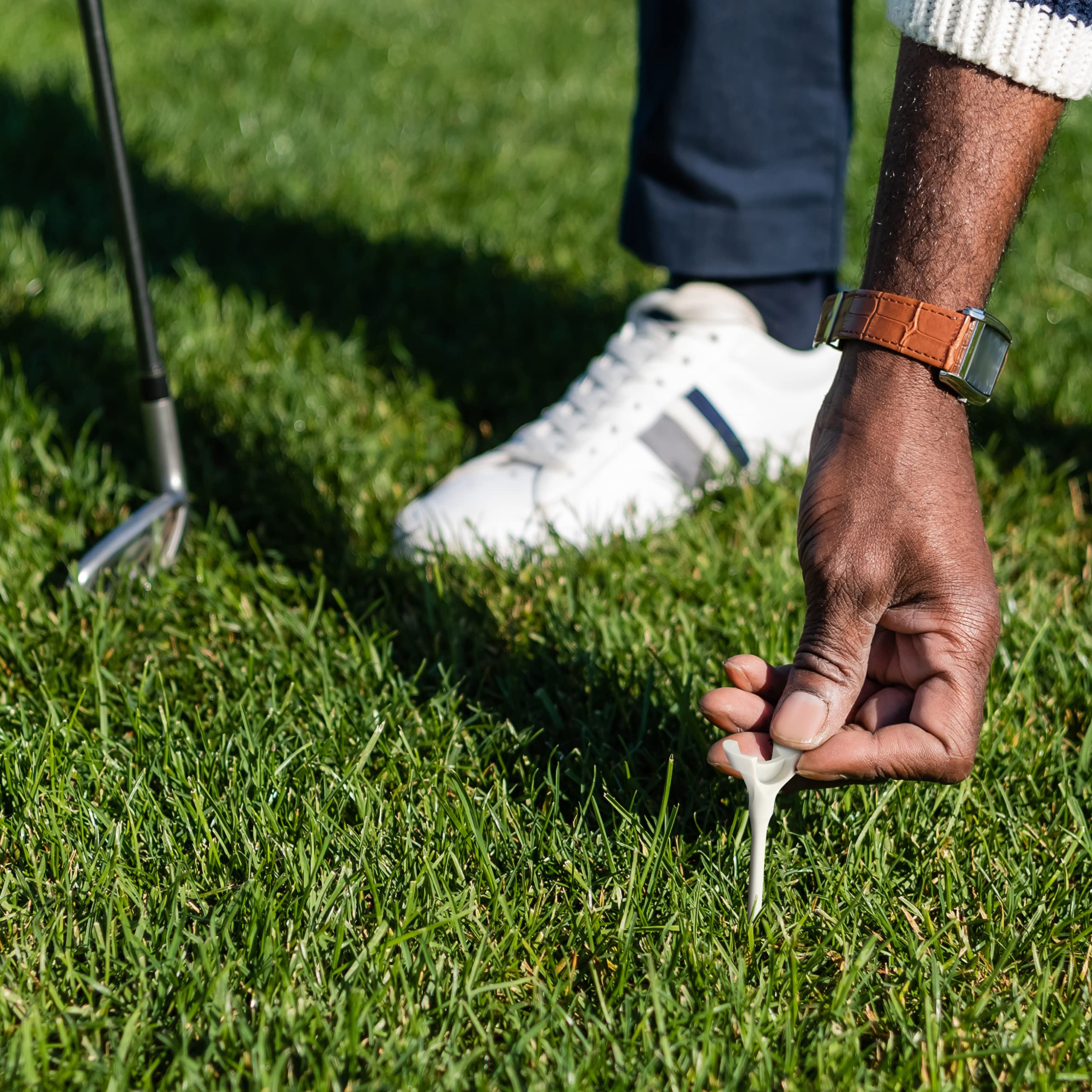 Senior Golf Tees Designed for Shaky Hands and Golfers with Multiple Sclerosis, Overactive Thyroid, are Over 65, Beginners, or have Unsteady, Trembling Hands; Easy to Put Ball On; 5 Pack