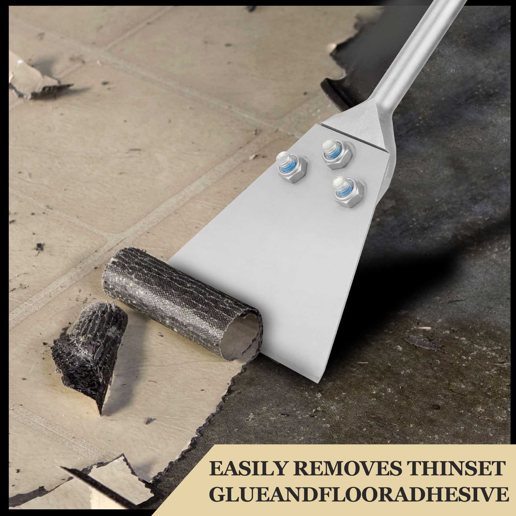 Singry SDS Plus Floor Scraper Tool,5 Inch X 11 Inch Tile Removal Chisel Tool,SDS Scraper,Mortar Removal and Laminate Floor and Laminate Glue Removal