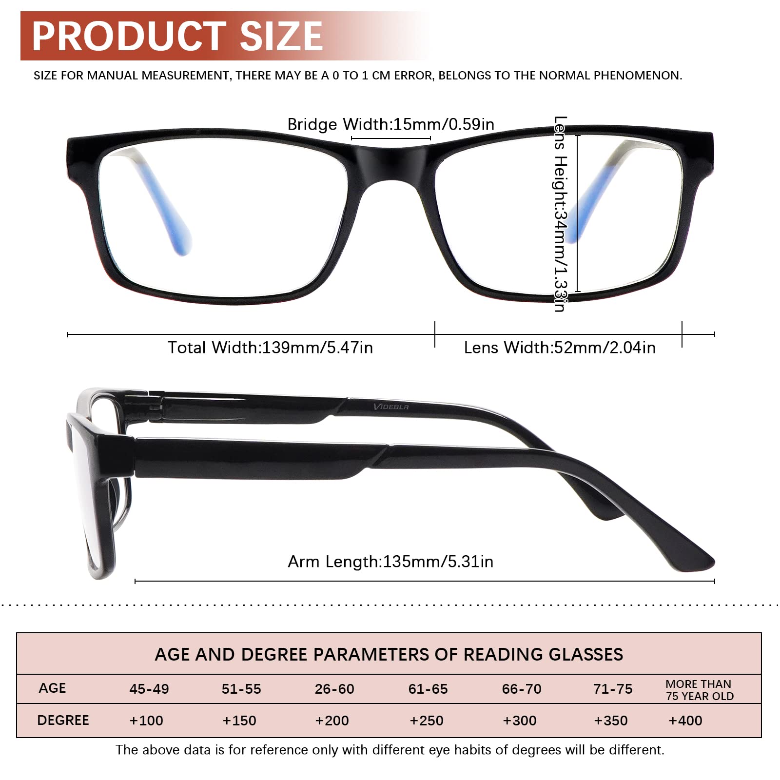 Ronecool Reading Glasses for Women/Men Blue Light Blocking, Computer Readers Anti Eye Strain Blocker Eyeglasses 6 Packs (6 Color, 2.50)