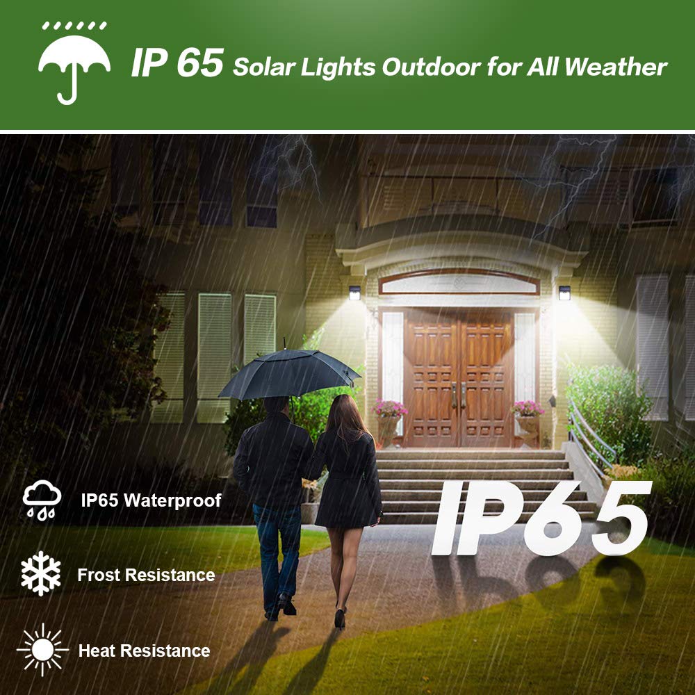 Solar Lights Outdoor [4Pack - 150LED Super Bright] Solar Security Lights Motion Sensor Lights IP65 Waterproof Wall Lights Solar Powered Lights for Garden Patio Yard Deck Garage Fence Pool