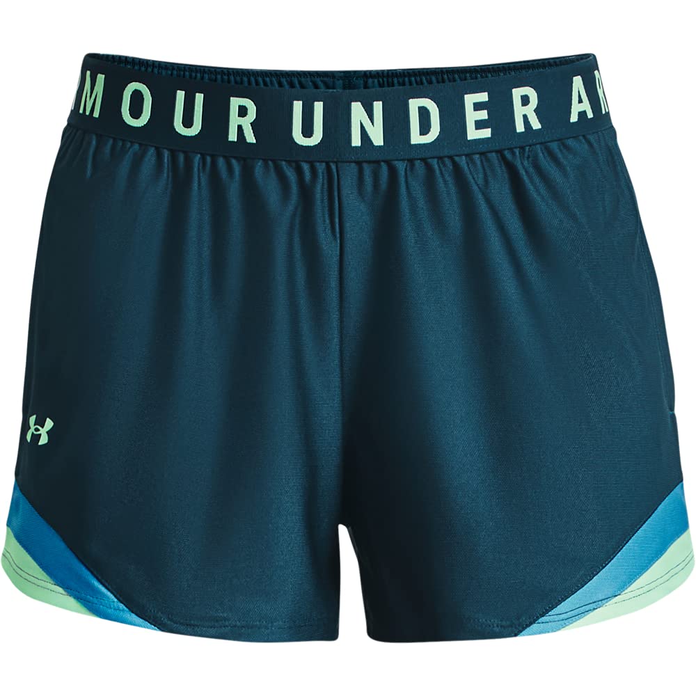 Under Armour Women's Play Up TriCo Shorts 3.0, Blue Note (413)/Aqua Foam, Small