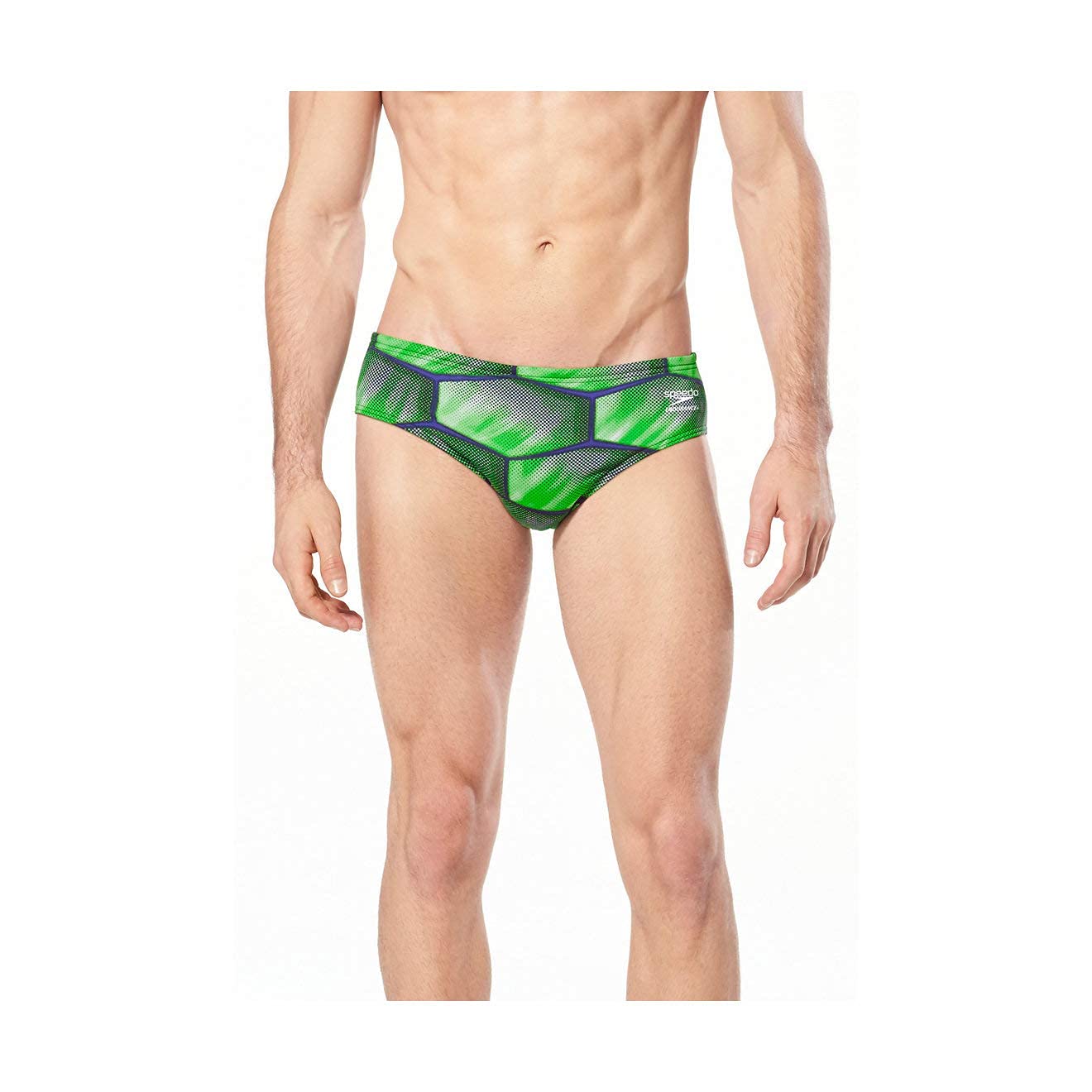 Speedo Men's Shell Shock Brief Blue/Green 30