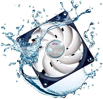 TITAN- 12V DC IP55 Waterproof/Dustproof Case Cooling Fan (120mm (2 Pack))