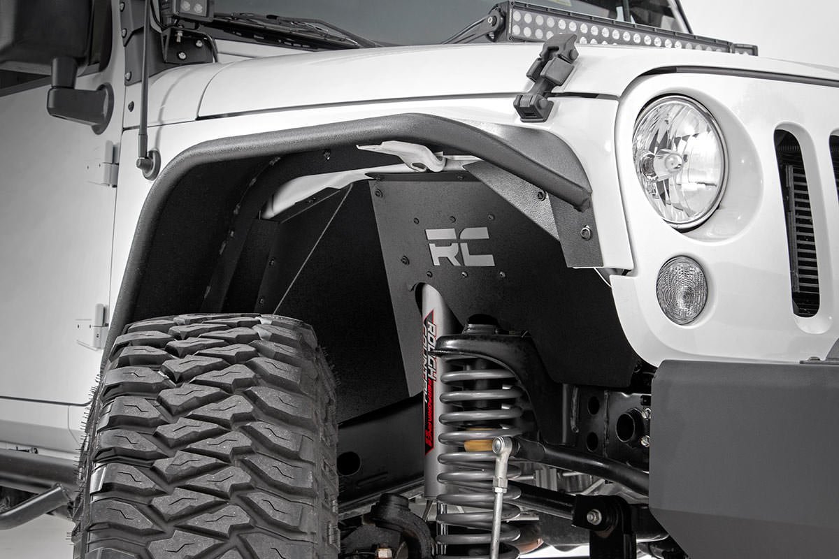 Rough Country Front Inner Fenders for 2007-2018 Jeep Wrangler JK - 1195