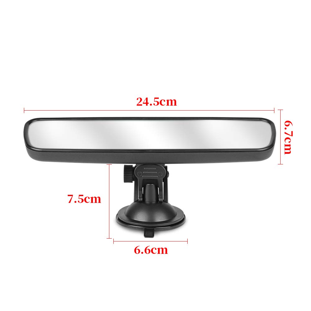 Safety Car Seat Mirror for Rear Facing Infant, Universal Car Truck Interior Rear View Mirror Adjustable White backseat Mirror ANTI GLARE Suction Cup, Baby Mirror for Car (Width 24.8cm/9.76in)