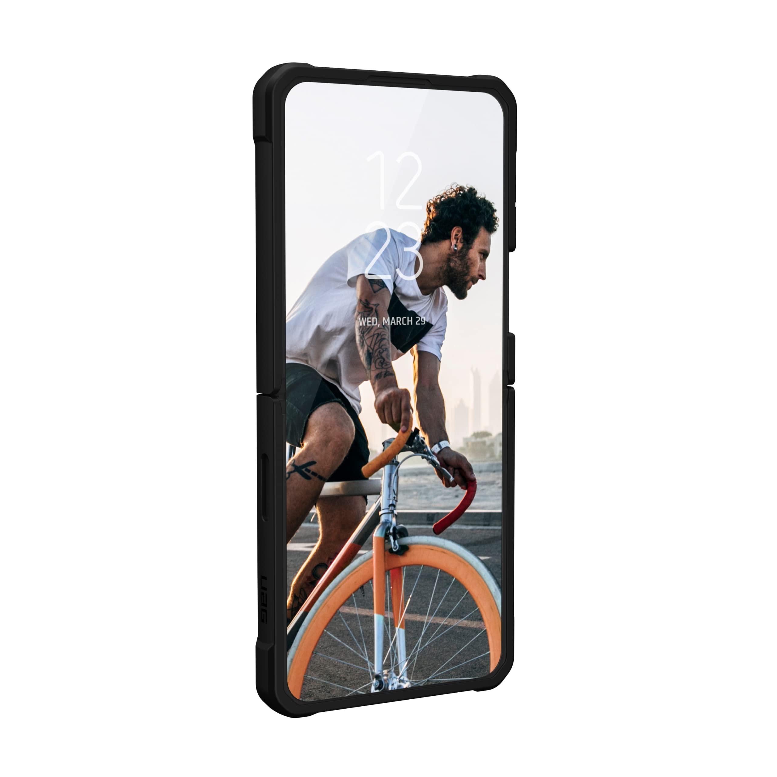 URBAN ARMOR GEAR UAG Designed for Samsung Galaxy Z Flip 4 Case 2022 Blue Mallard Civilian Sleek Ultra-Thin Shock-Absorbent Protective Cover