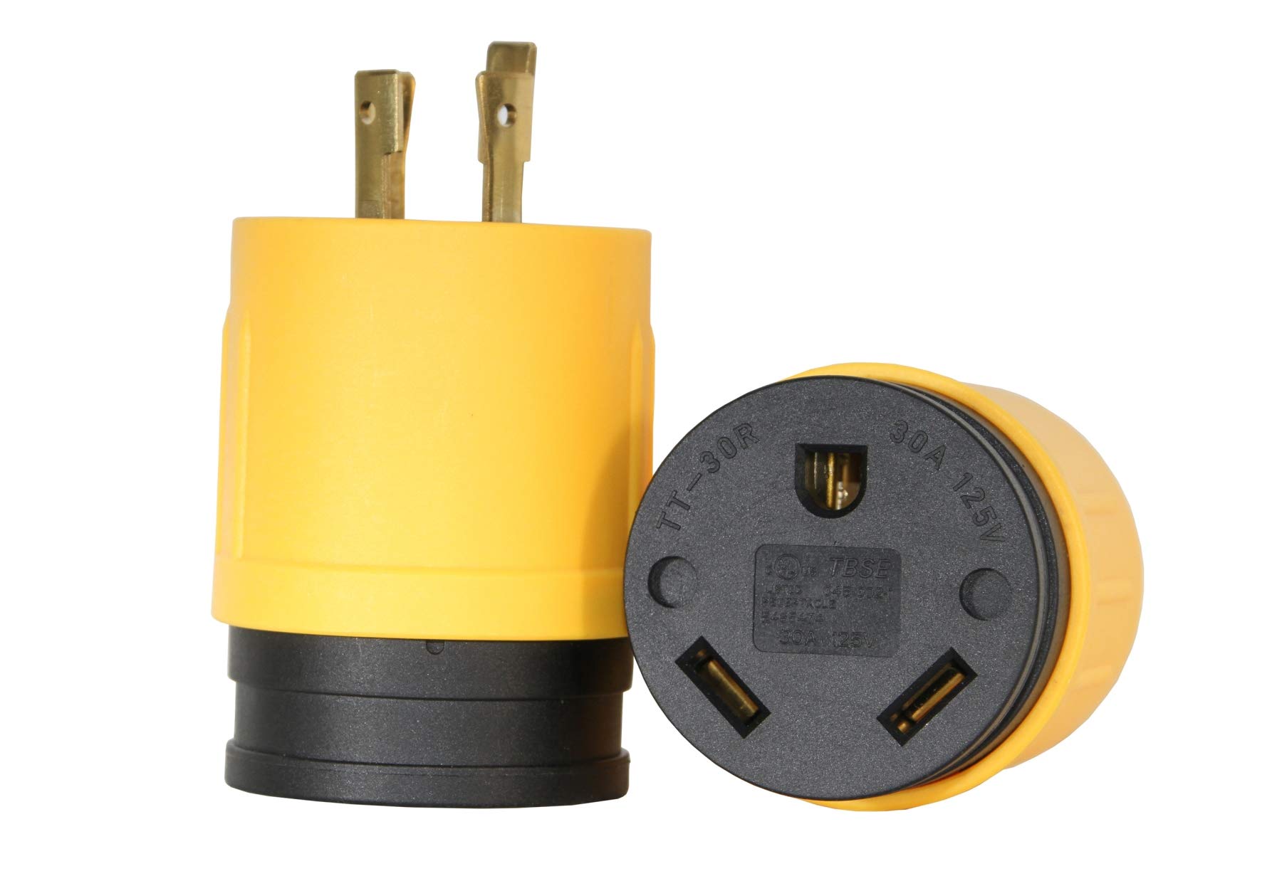 TBSE-Pro 20 Amp,Plug & Connector Set,NEMA L14-20P to NEMA TT-30R,125/250V,Locking Plug Socket,Industrial Grade,RV Generator Adapter