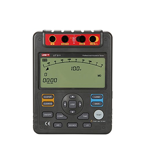 UNI-T UT511 Insulation Resistance Tester 100V/250V/500V/1000V 0%~20% High-Voltage PI DAR Tester