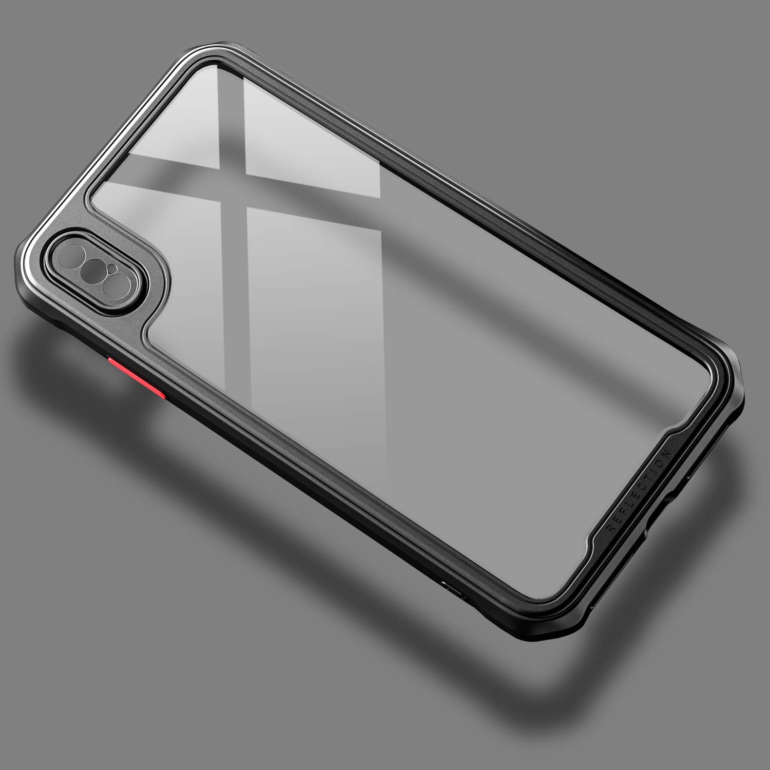 TENOC Phone Case Compatible with iPhone X & iPhone Xs, Clear Case Black Protective Bumper Non-Yellowing Cover for 5.8 Inch