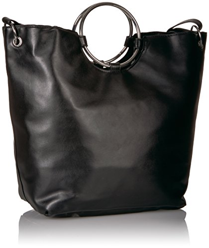 T-Shirt & Jeans Ring Tote with Sequin Star, black