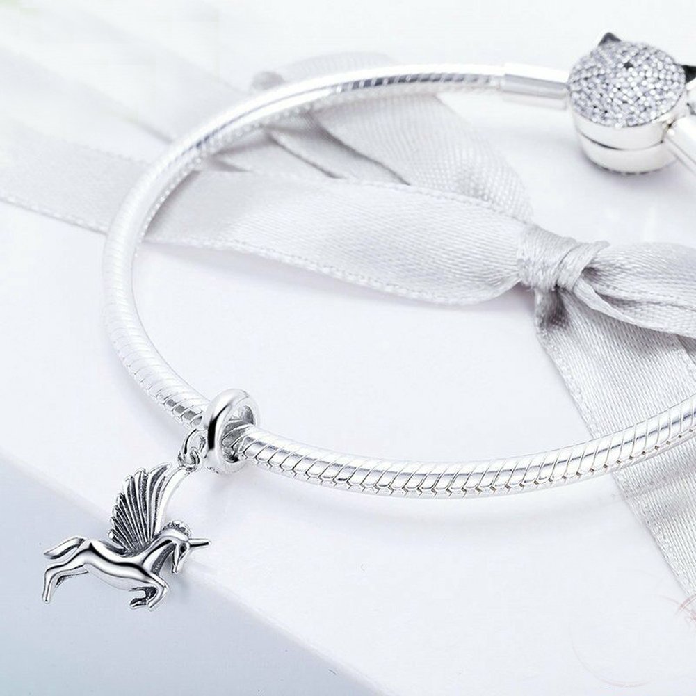 Unicorn Charm 925 Sterling Silver Pet Charm Beads for Fashion Charms Bracelet & Necklace