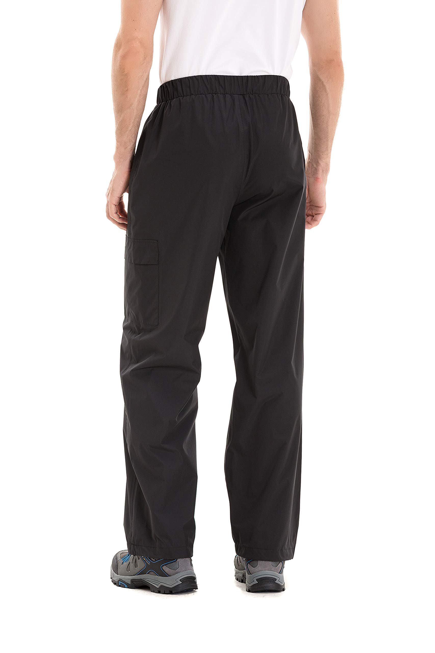 TRAILSIDE SUPPLY CO. Men's Snow Rain Pants Basic Insulated Workout Pants,Waterproof,Windproof Black 3XL