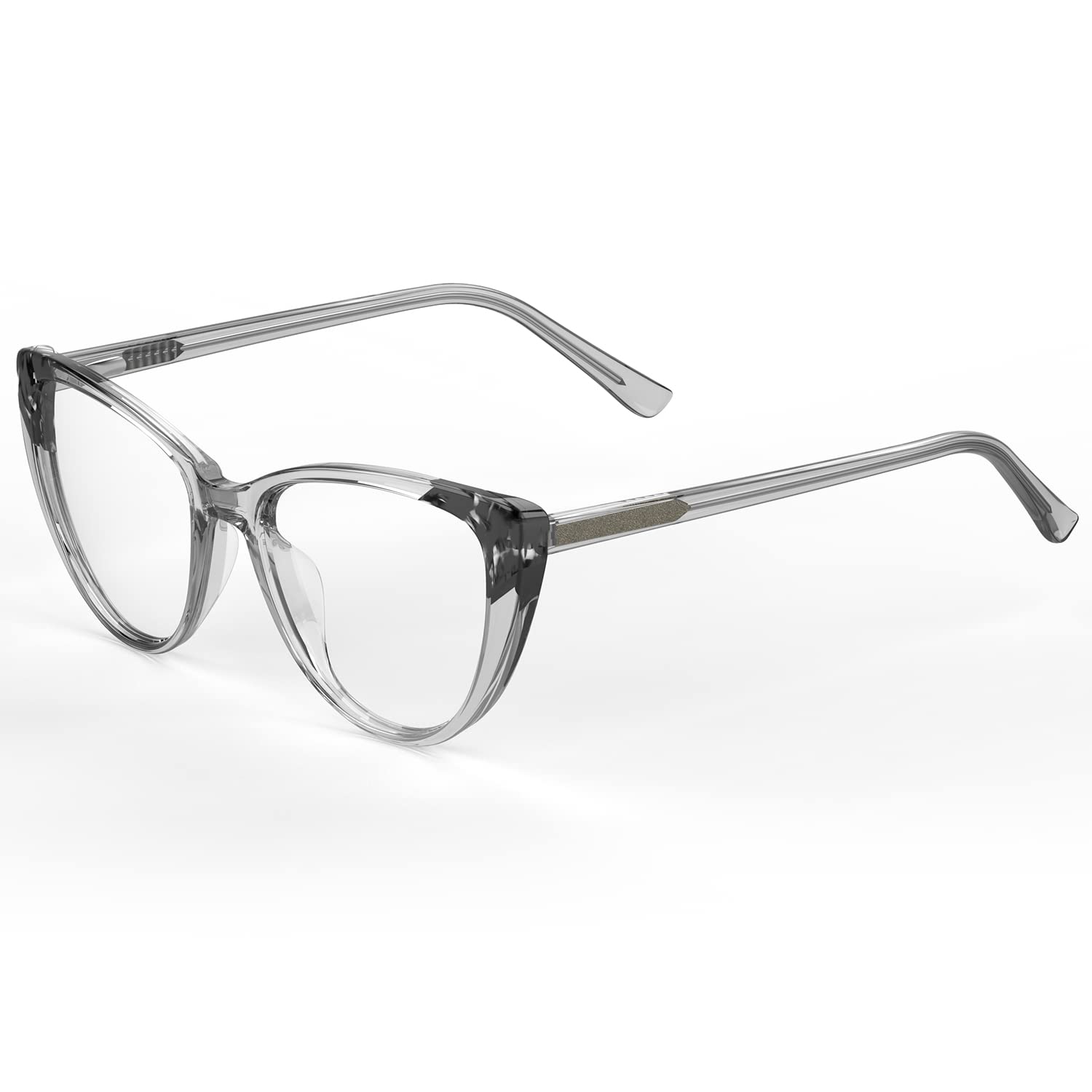 YAPZOR Blue Light Blocking Glasses for Women Men Clear Cateye Computer Gaming Glasses Anti Eye Strain Headache Eyeglasses