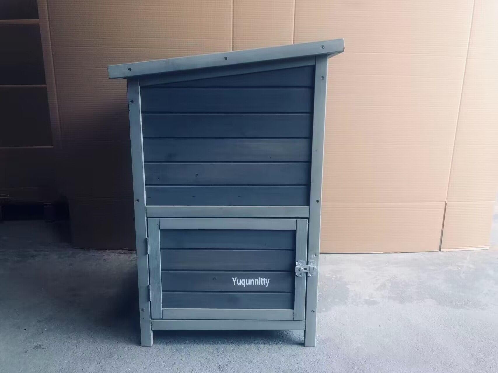 Yuqunnitty Cat House for Outdoor, Kitty Home Pet crates