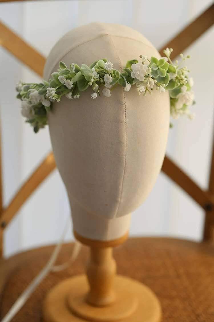 Uongeod HJYHYN Flower Crown Boho Flower Wreath Artificial Floral Crown Bridal Headpiece Greenery Crown for Wedding Ceremony Party Festival