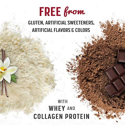SlimFast Keto Meal Replacement Powder, Fudge Brownie Batter, Low Carb with Whey & Collagen Protein, 10 Servings