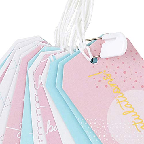 Stephan Baby Stephan Baby Perfectly Pastel Baby Shower String-Tie Gift Tags, Pack of 12 Different Designs
