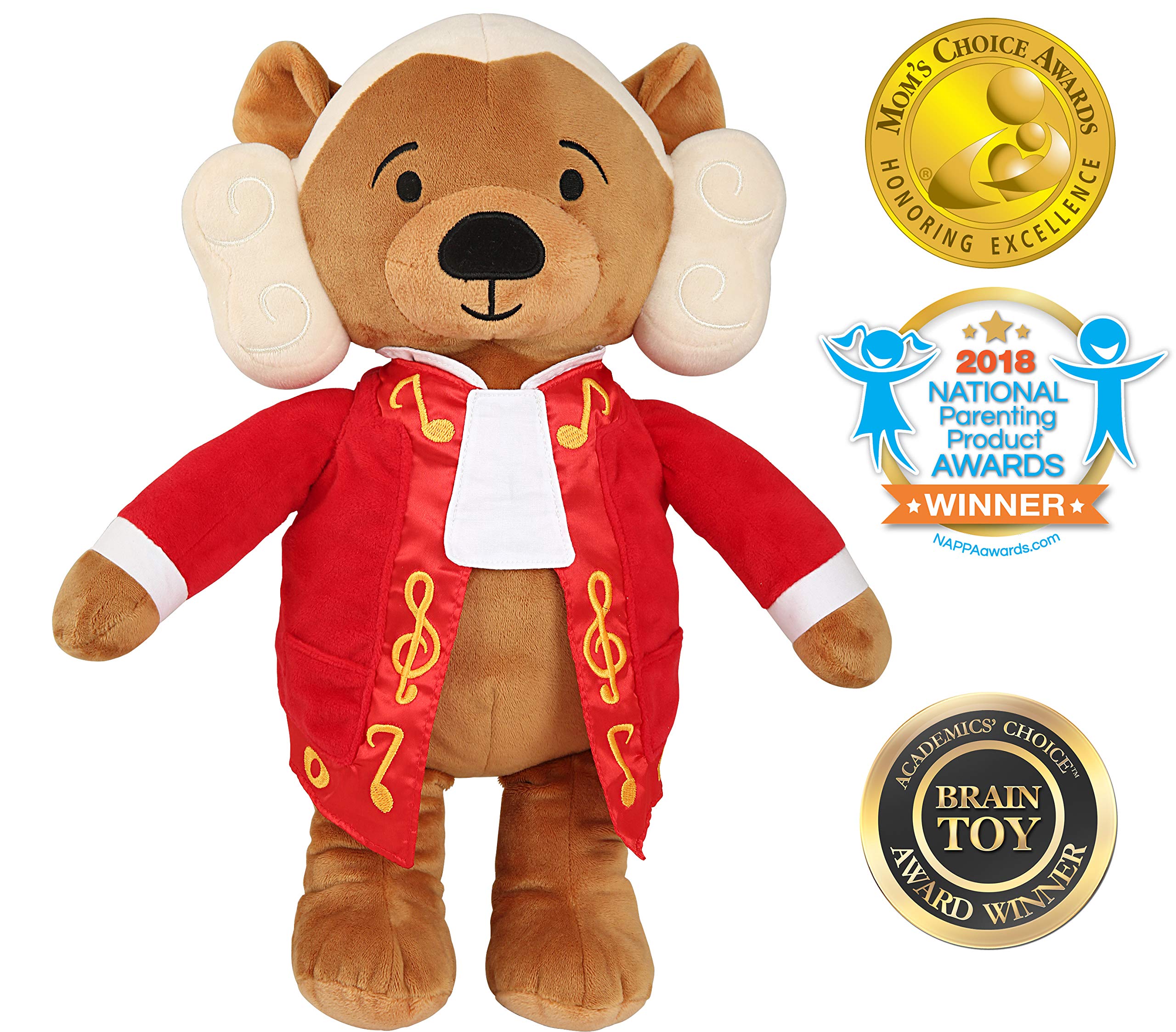 Vosego Amadeus Mozart Virtuoso Bear, 40 mins Classical Music for Babies, Educational Toy for Infants Kids Adults