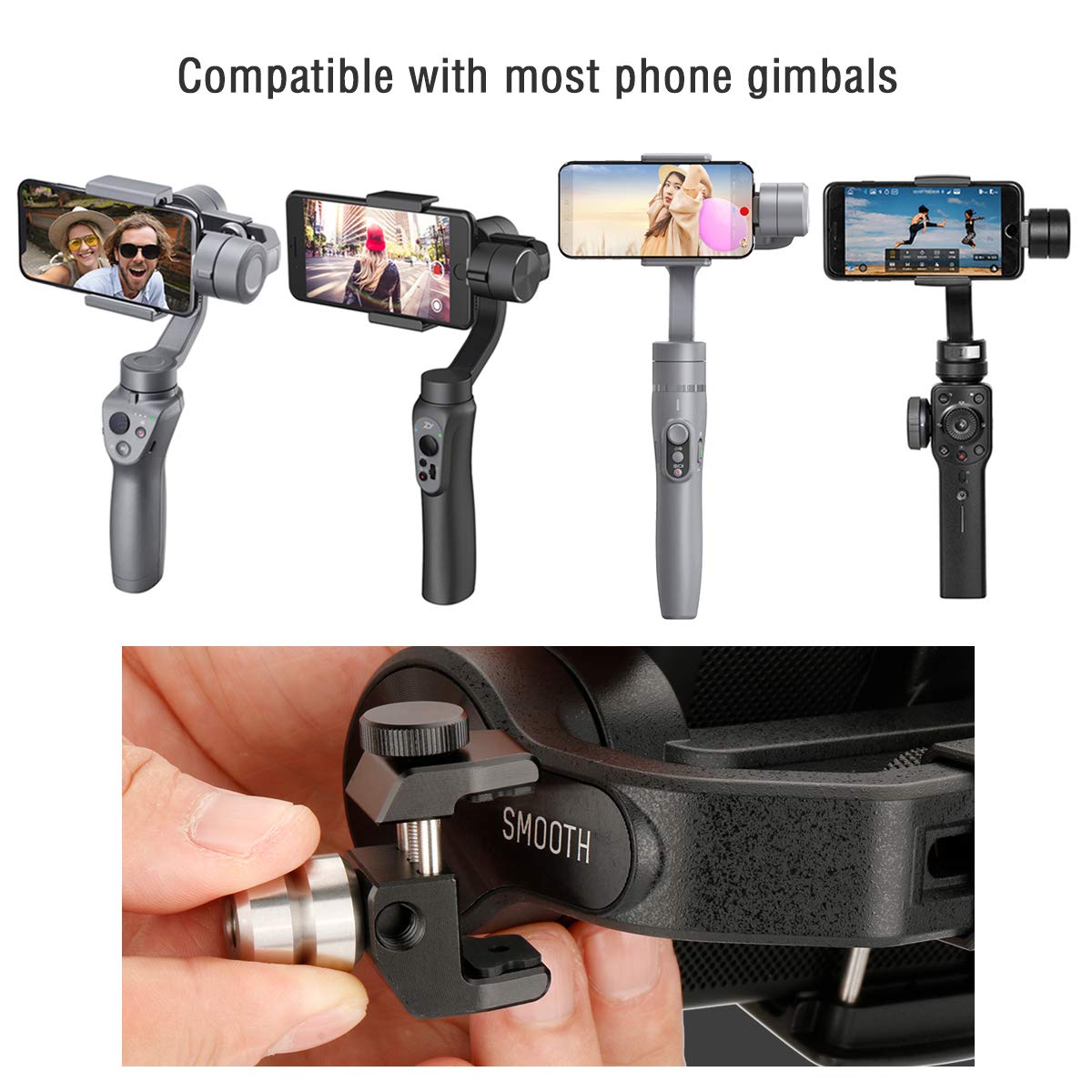 Universal 100g Gimbal Counterweight for Balancing Moment Lens/Phone Case Cover for Zhiyun Smooth 4 DJI Osmo Mobile 2/Osmo Mobile 3 Moza Mini-mi Feiyutech Vimble