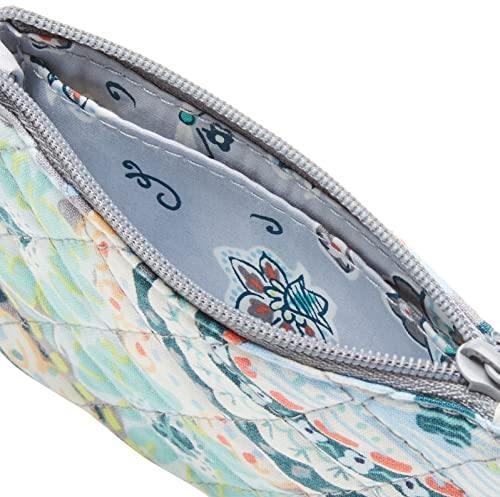 Vera Bradley Women's Cotton Zip ID Case Wallet, Citrus Paisley - Recycled Cotton, One Size