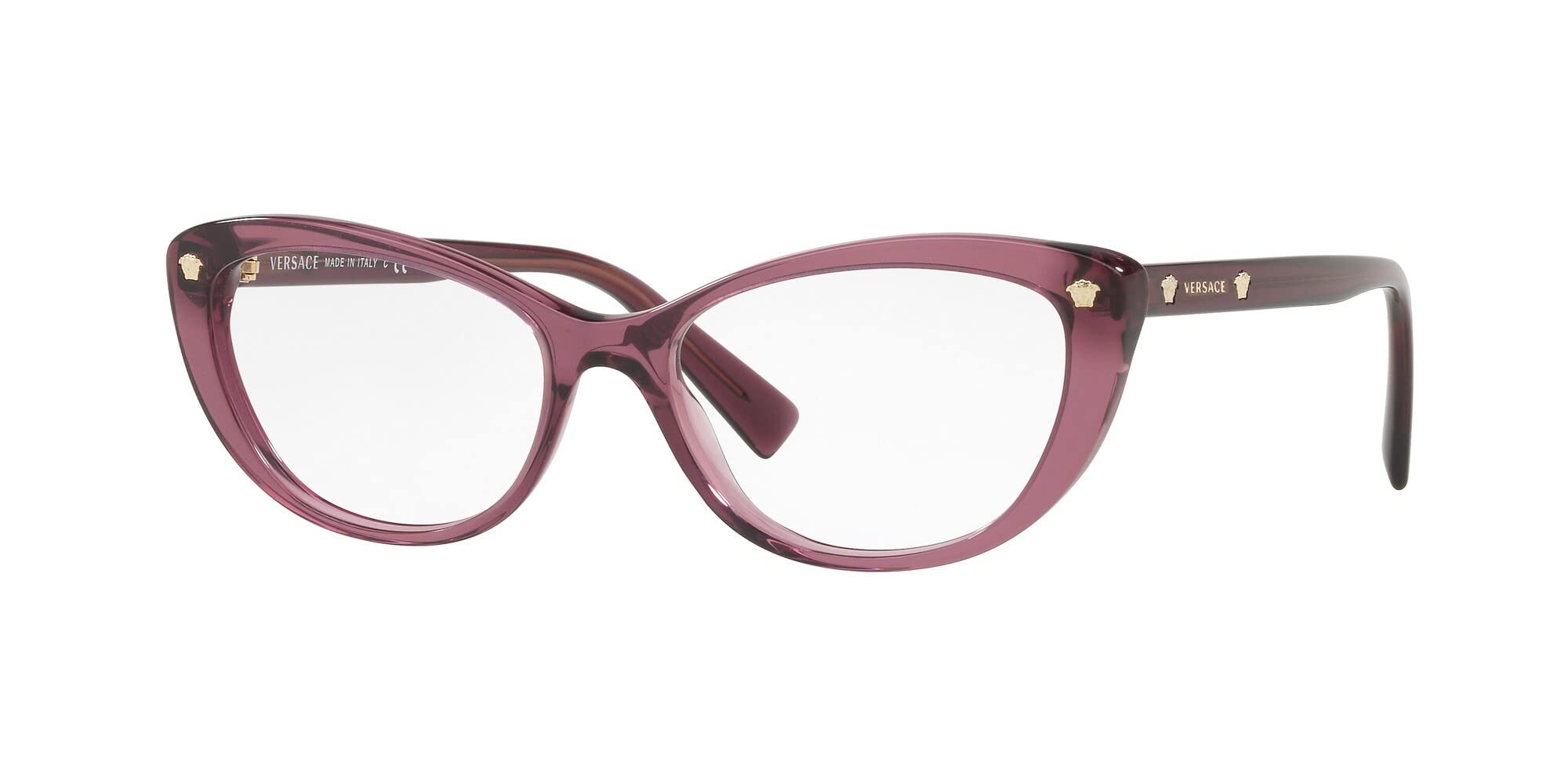 Versace VE3258-5268 Eyeglass Frame TRANSPARENT VIOLET w/DEMO LENS 53mm