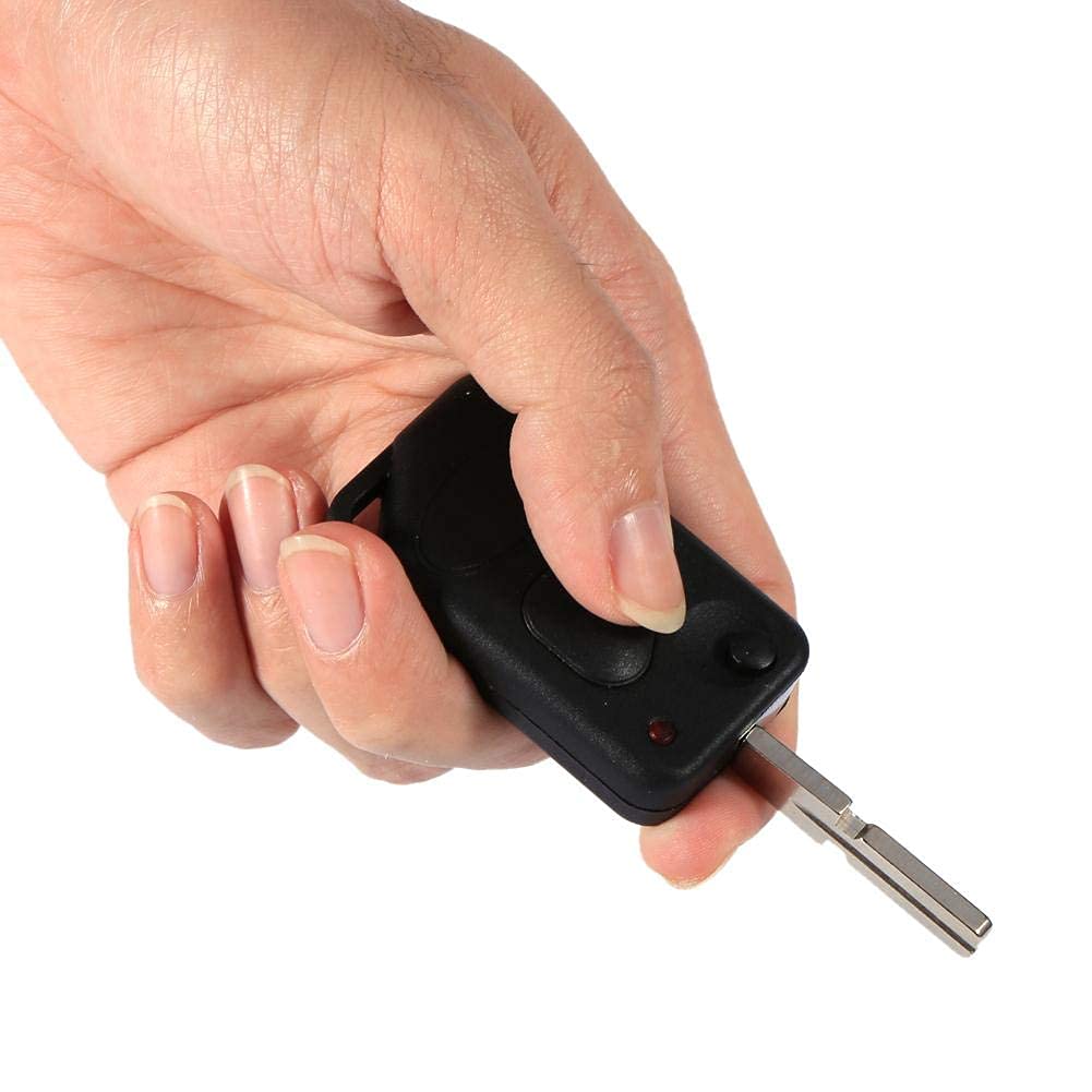 Terisass 2 Buttons Entry Remote Control Key Shell with Embryo Replacement 1 Pc Flip Shell Case for Land Rover Freelander 2002-2004 Range Rover 1995-2004 Defender 1995-1997 Discovery 1995-2004