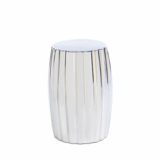 Smart Living Company Koehler Home Indoor Outdoor Decorative Silver Accent Striking Ceramic Seat Table Stool