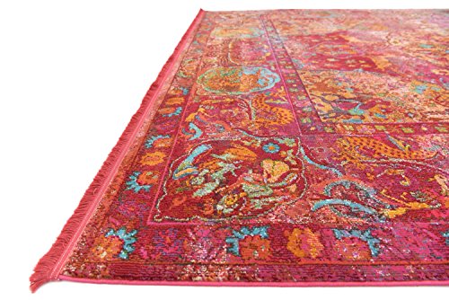 Unique Loom Baracoa Collection Area Rug - Rumba (8' 4" x 10' Rectangle, Red/ Brown)