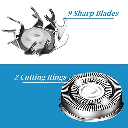 Shaver Head Replacement Blade for Skull Shaver Pitbull Gold Silver Platinum PRO Shaver Replacement Blade 4 Head,Replacement Heads Compatible with Pitbull Skull Shaver Replacement Blades,8 Packs.