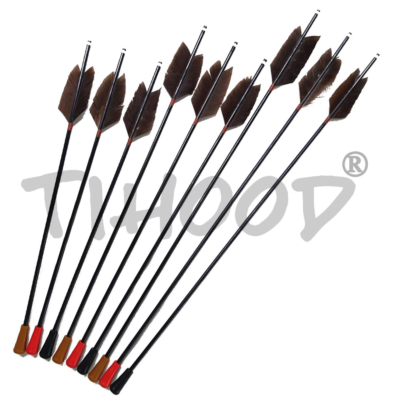 TIHOOD 12PCS Soft Rubber Arrowheads Archery Hunting Game Practice Safety Arrow Tips