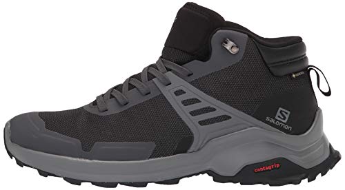 Salomon X Raise MID Gore-TEX Hiking Boots for Women, Ebony/Black/Quiet Shade, 6.5